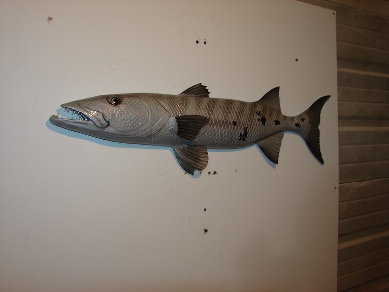 Barracuda Hand Sculpted Carved Wall Mount Signed Original Ocean Art by ...