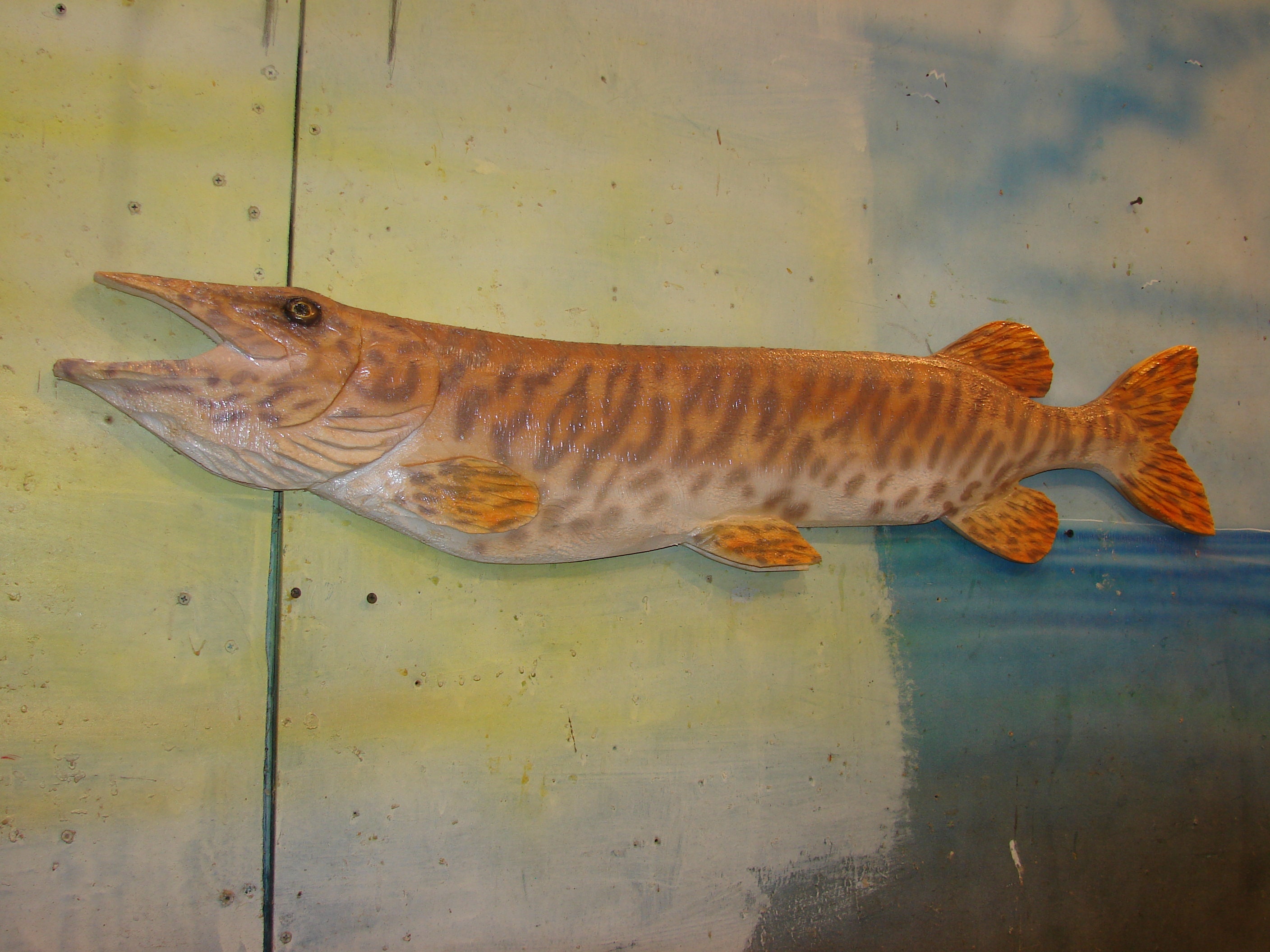 HUGE 44 Muskellunge Tiger Muskie Pike Original Wall Art by Brad Martin ...