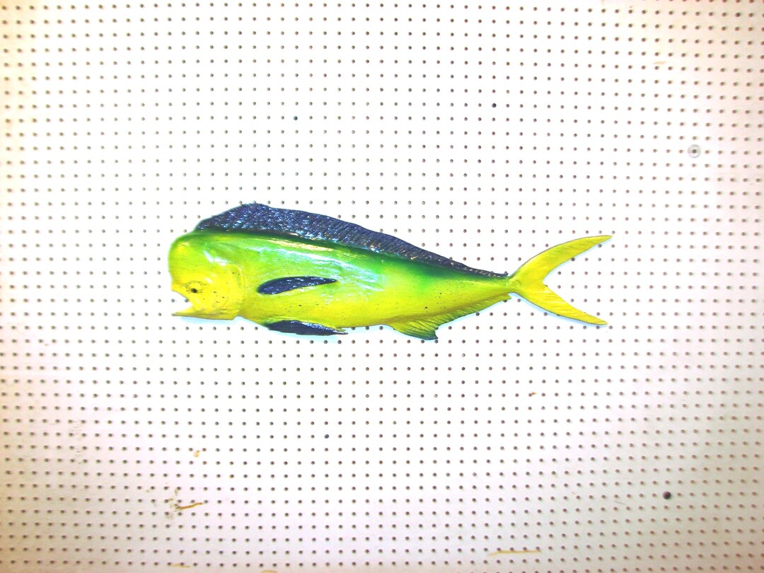 Dolphinfish Chainsaw Carved Replica Wall Mount Sculpture Taxidermy ...
