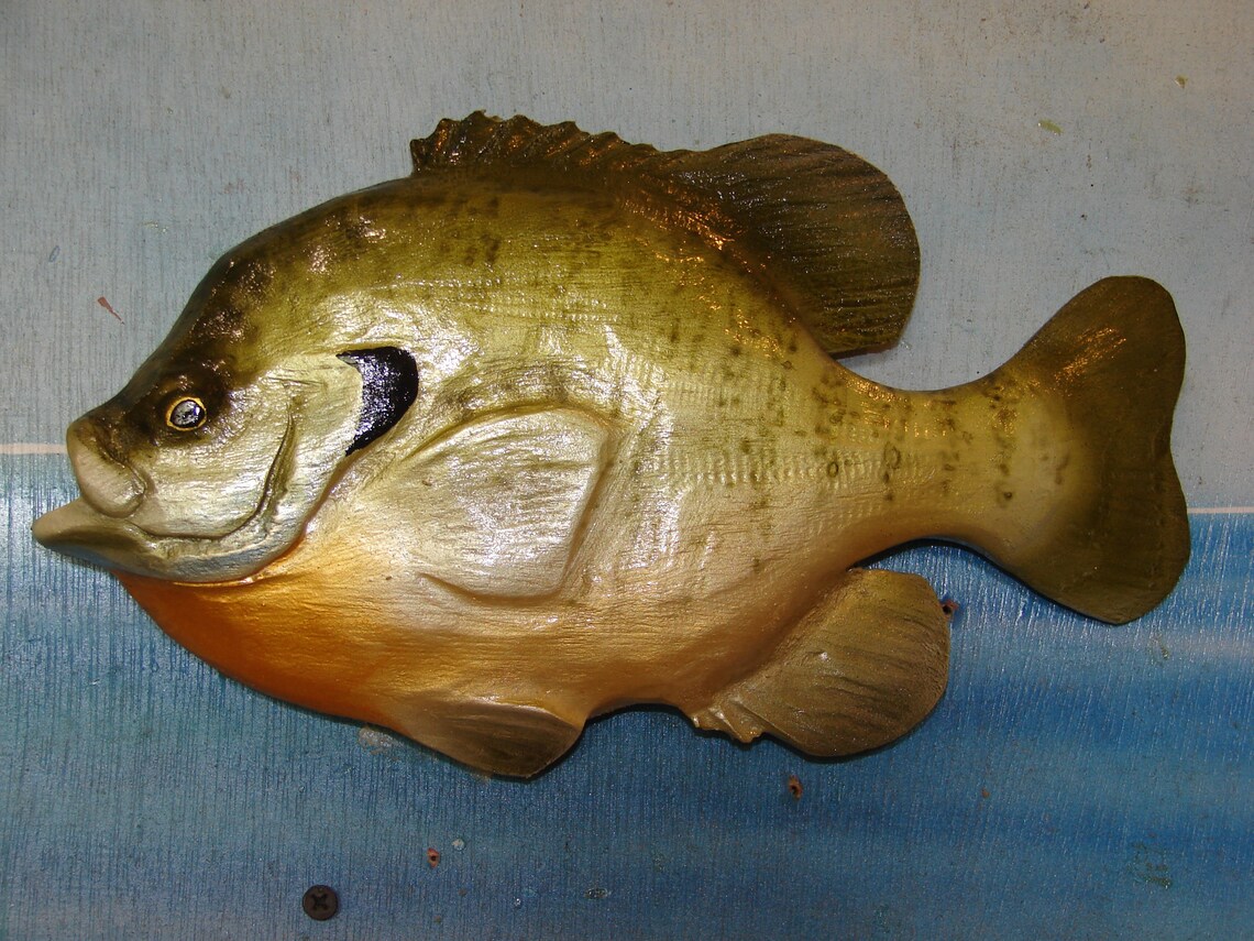 Carved Bluegill 2 Chainsaw Carving Bream Shellcracker Fish Fishing ...