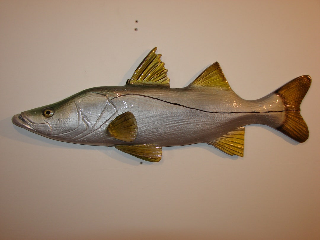 Snook Hand Sculpted Carved Wall Mount Signed Original Ocean Art by ...