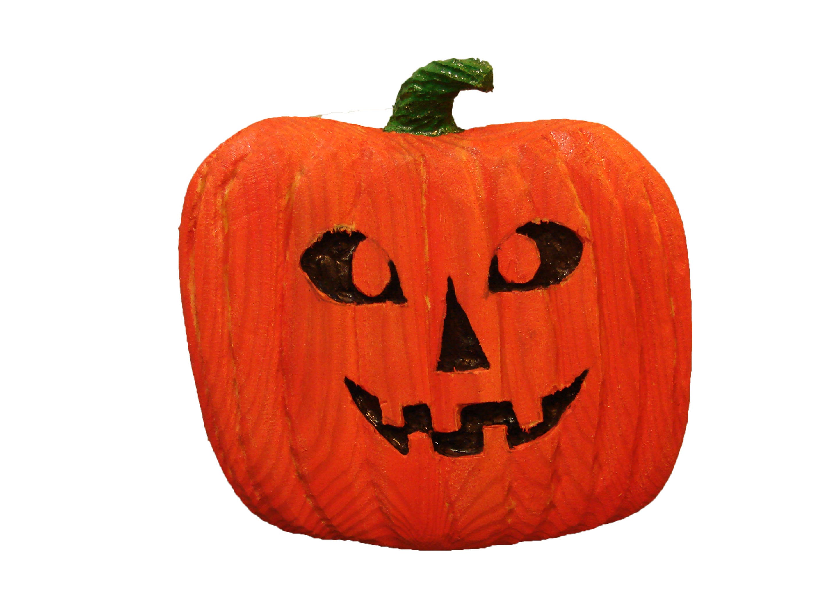 Jack-o-lantern Hand Carved Wall Art Chainsaw Carvings Halloween Pumpkin ...