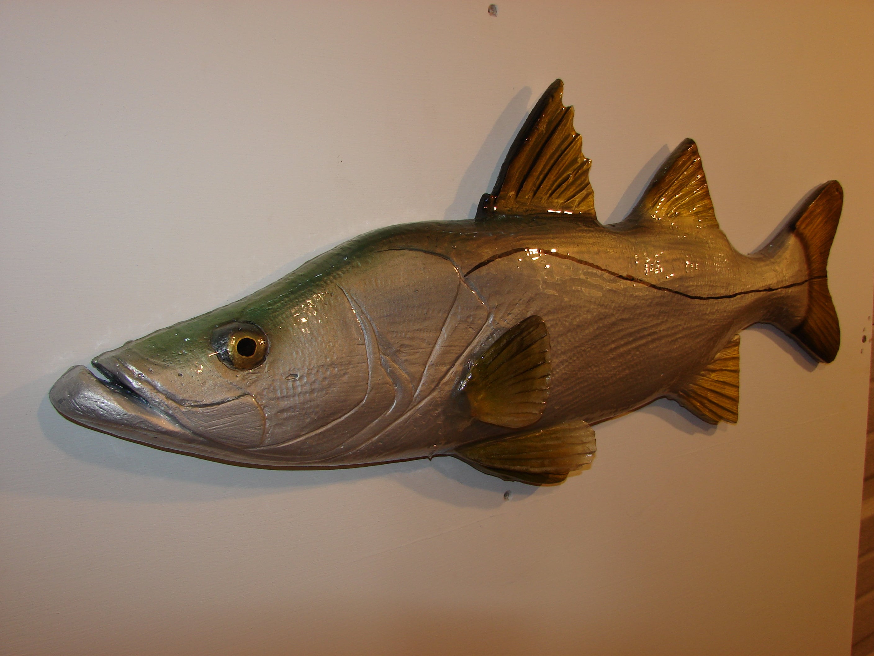 Snook Hand Sculpted Carved Wall Mount Signed Original Ocean - Etsy