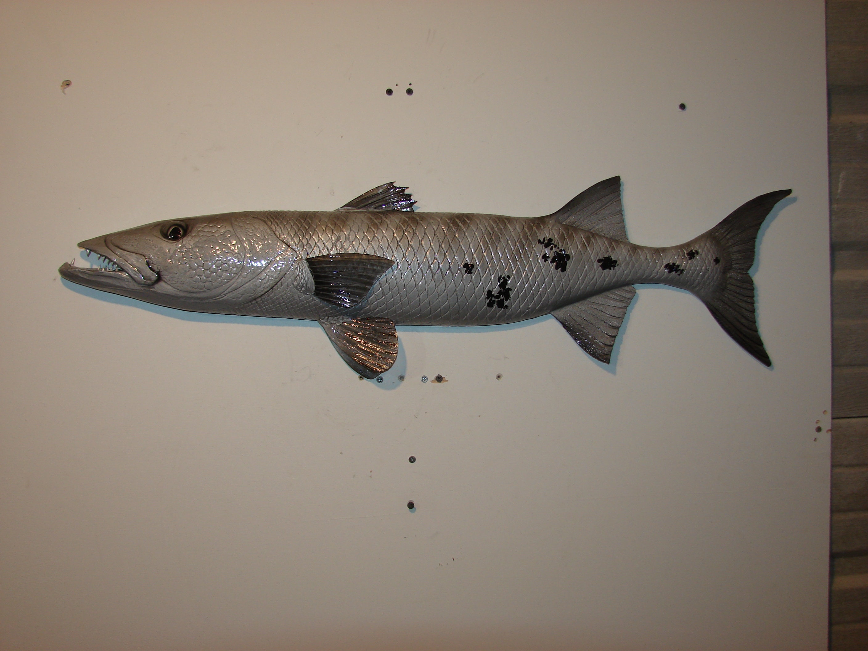 Barracuda Hand Sculpted Carved Wall Mount Signed Original Ocean Art by ...