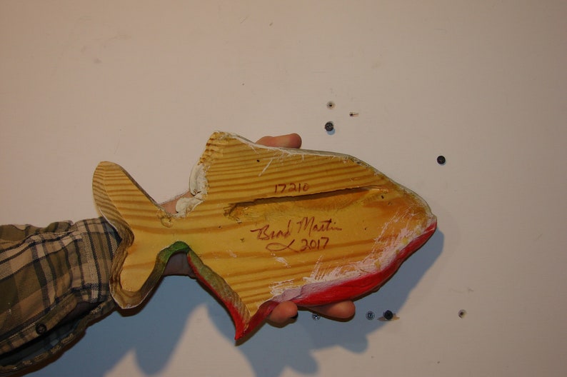 Carved Bluegill Chainsaw Carving Bream Shellcracker Fish Fishing ...