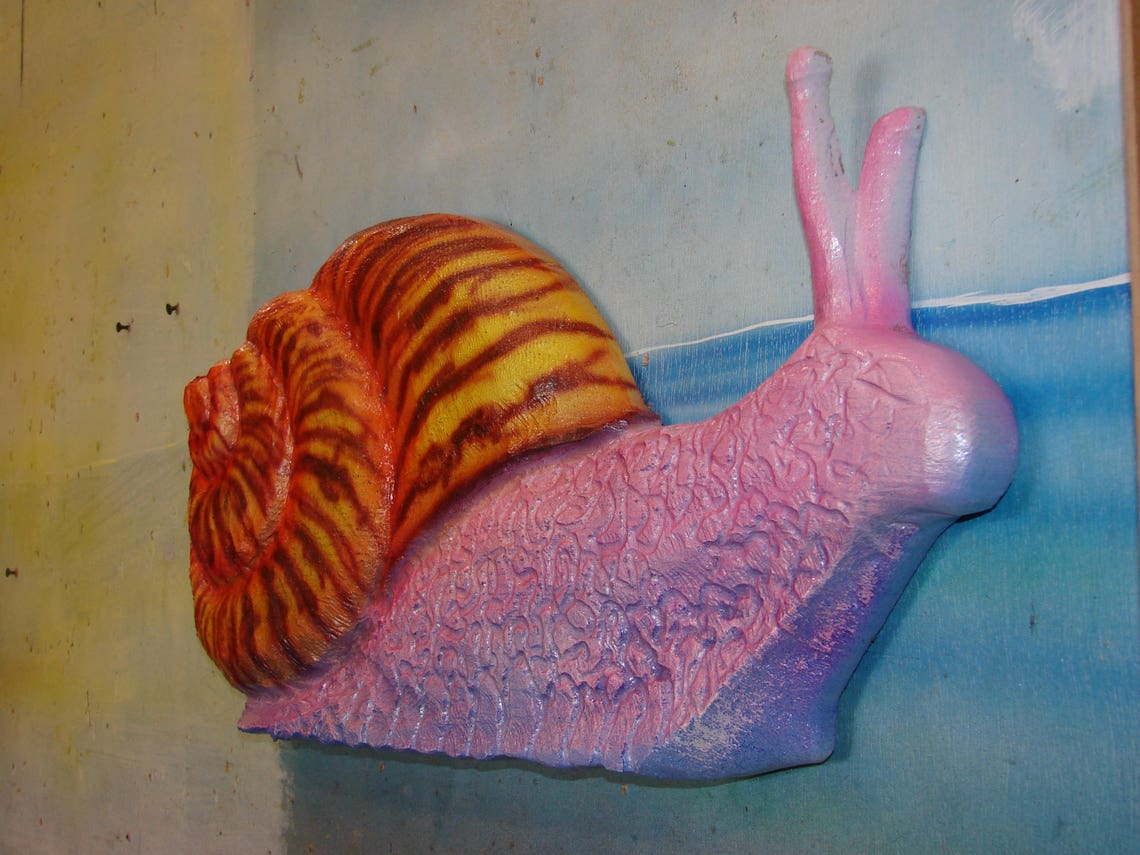 Chainsaw Carving Sea Snail Hand Carved Shell Mollusk Escargot - Etsy