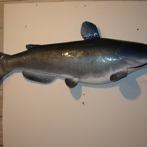 Catfish Carving Wall Mount Rustic Cabin River Lake Fish Wall Art Home ...