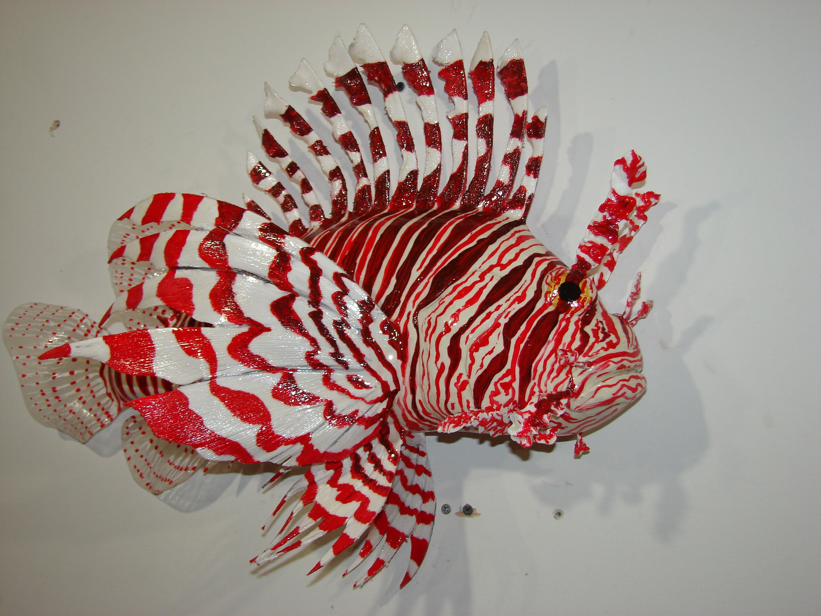 Lionfish Hand Carved Replica Wall Mount Sculpture Taxidermy Trophy Art ...