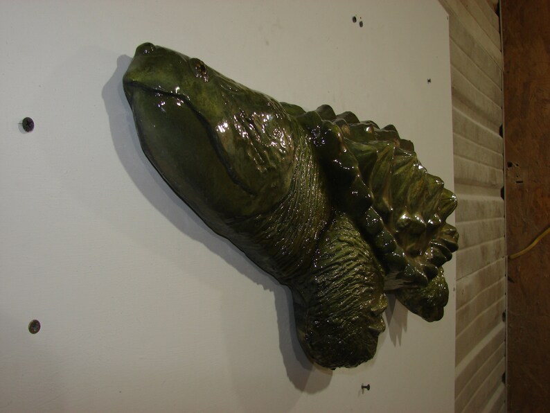 Hand Carved Alligator Snapping Turtle River Monster Wall Mount - Etsy