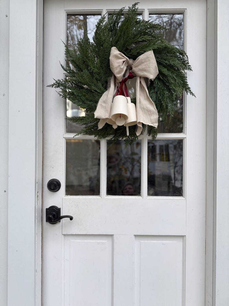 Holiday Ceramic Bells Handmade Stoneware Pottery Bell Christmas Bells ...