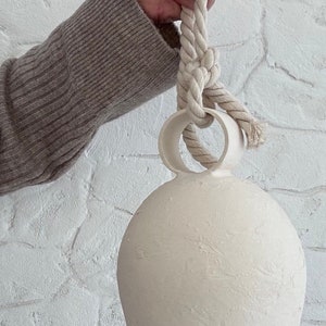 Handmade Round Handle Ceramic Bell Large Ceramic Bell Huge Ceramic Bell ...