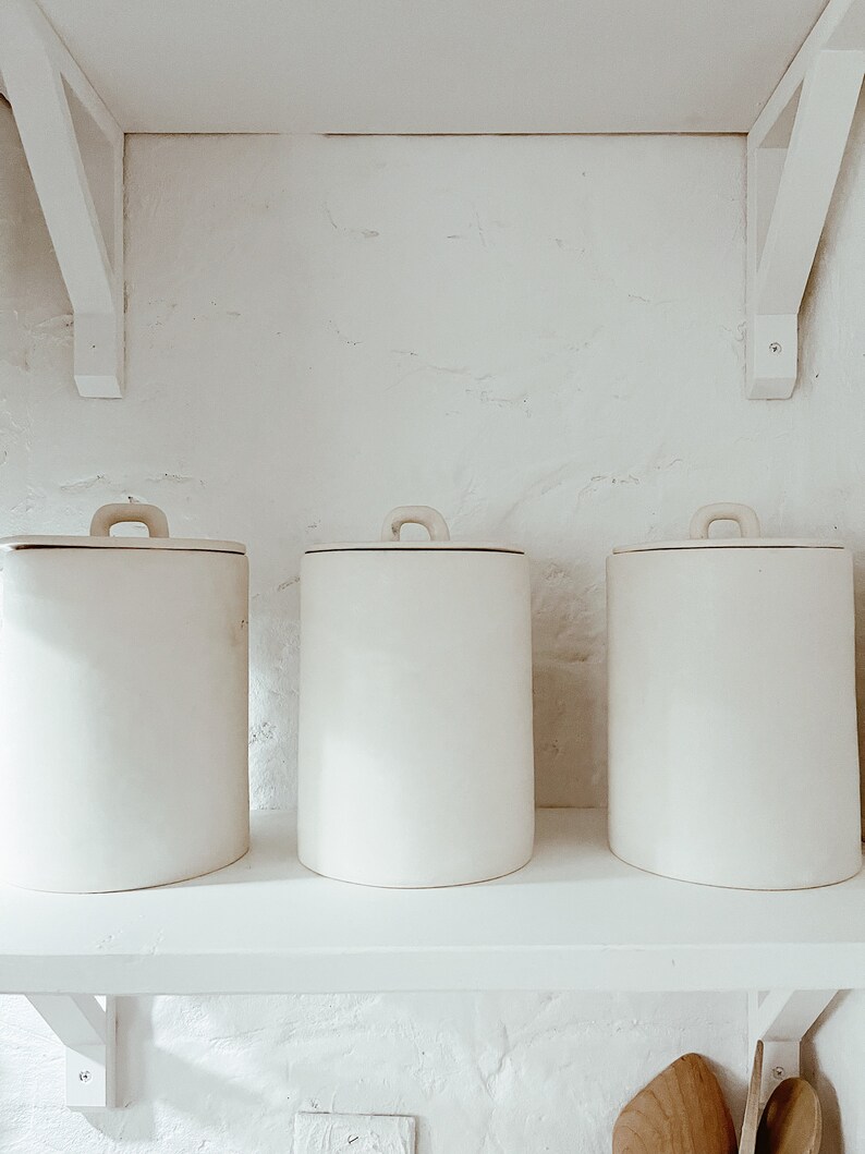 Stoneware Canister Customizable Canister Beautiful Canister - Etsy