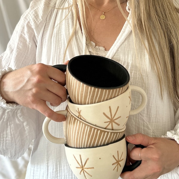 Striped Mugs - Etsy