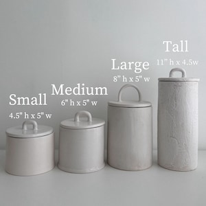 Handmade Stoneware Canisters Customizable Canister Food Crock Open ...