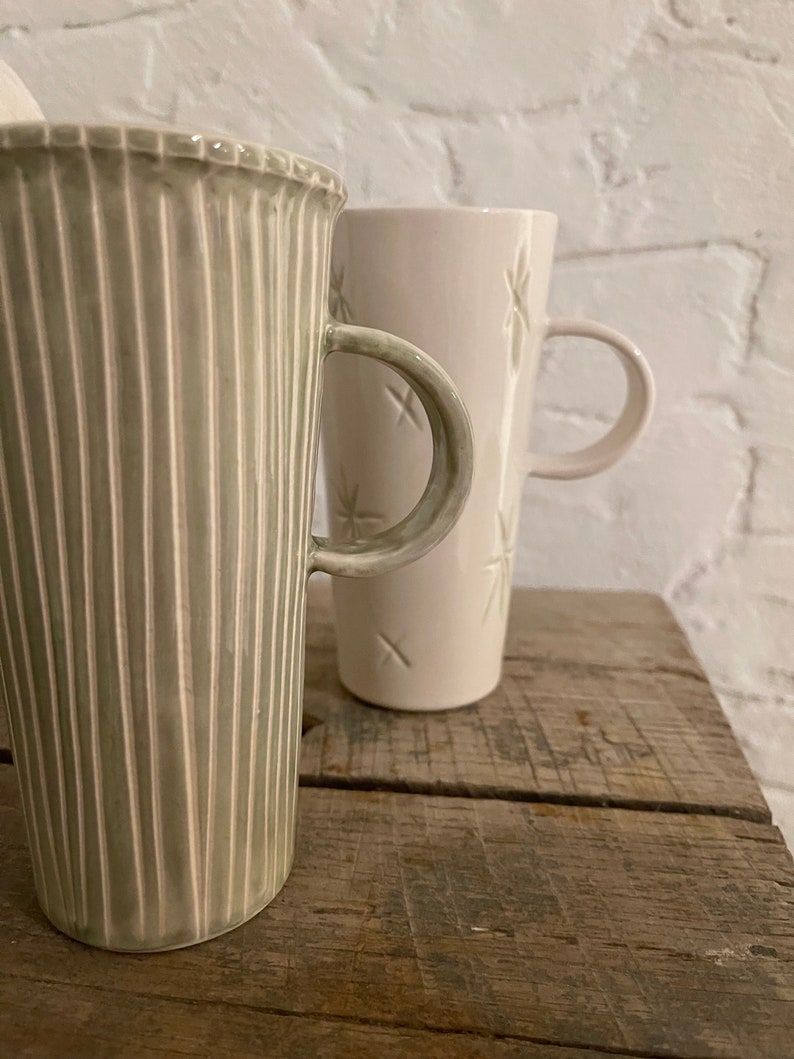 Tall Mugs Star or Stripe - Etsy