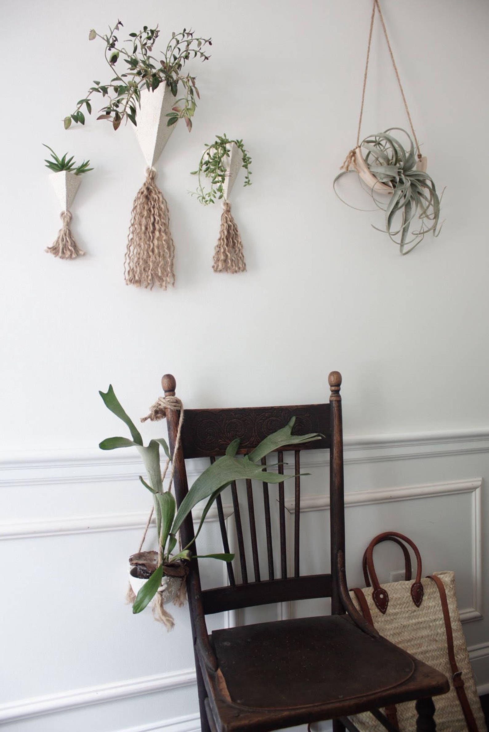 Pyramid Wall Art Planter Vertical Modern Boho Mid Century Home - Etsy