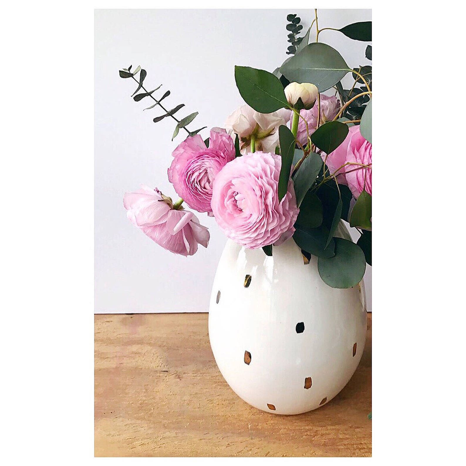 Pod Tall Vase Vessel 22 Karat Gold Luster Oval Pottery Ceramic | Etsy