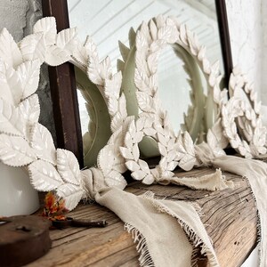 Handmade Ceramic Wreath Holiday Heirloom Decor White Porcelain Wreath ...
