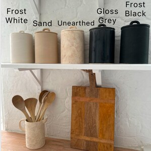 Custom Handmade Ceramic Canisters 12 Neutral Color 4 Sizes Minimal ...