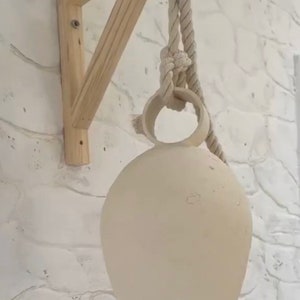 Handmade Round Handle Ceramic Bell Large Ceramic Bell Huge Ceramic Bell ...