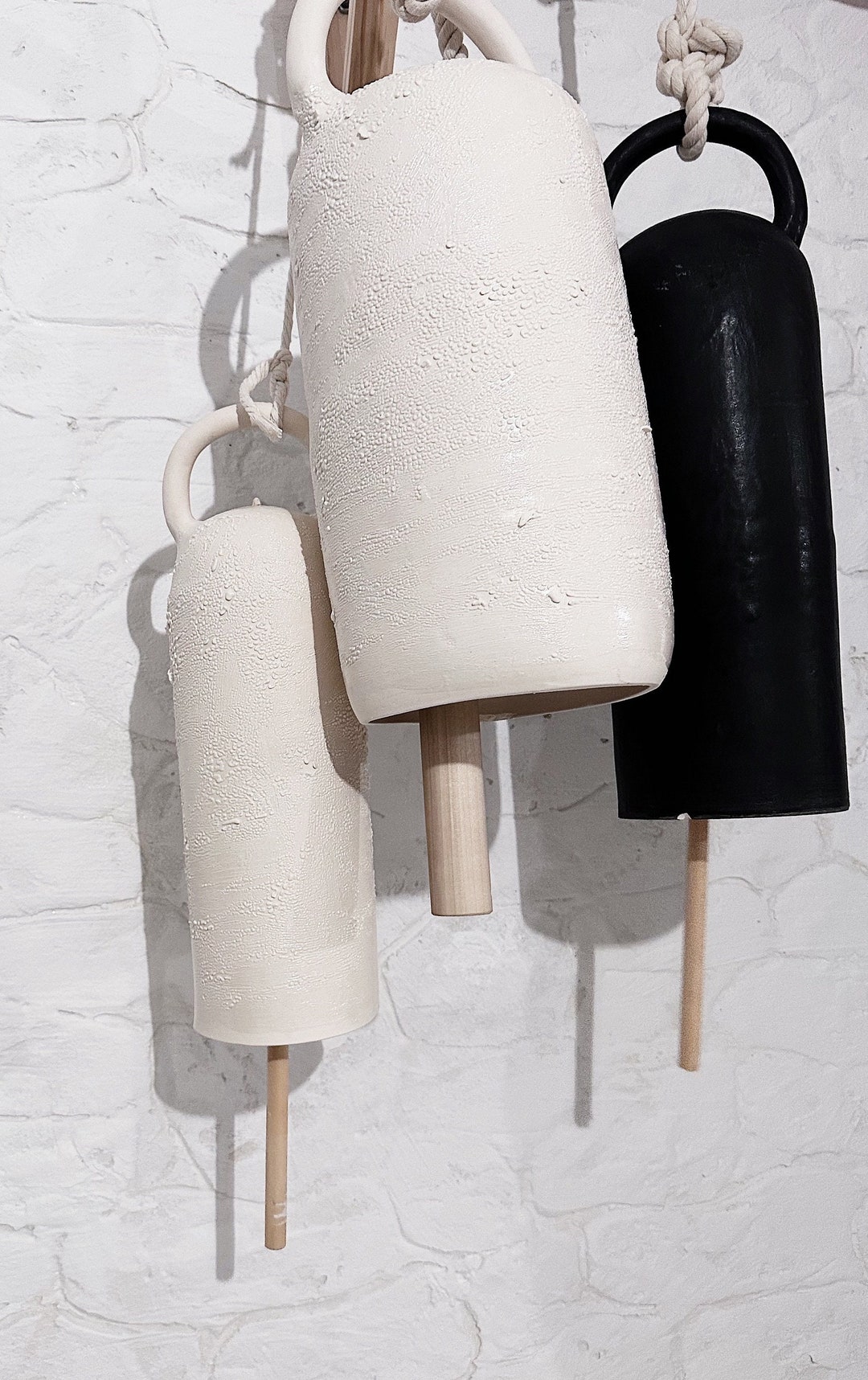 Designer Ceramic Bells Large Handmade Ceramic Bells Clay Pottery Bells ...