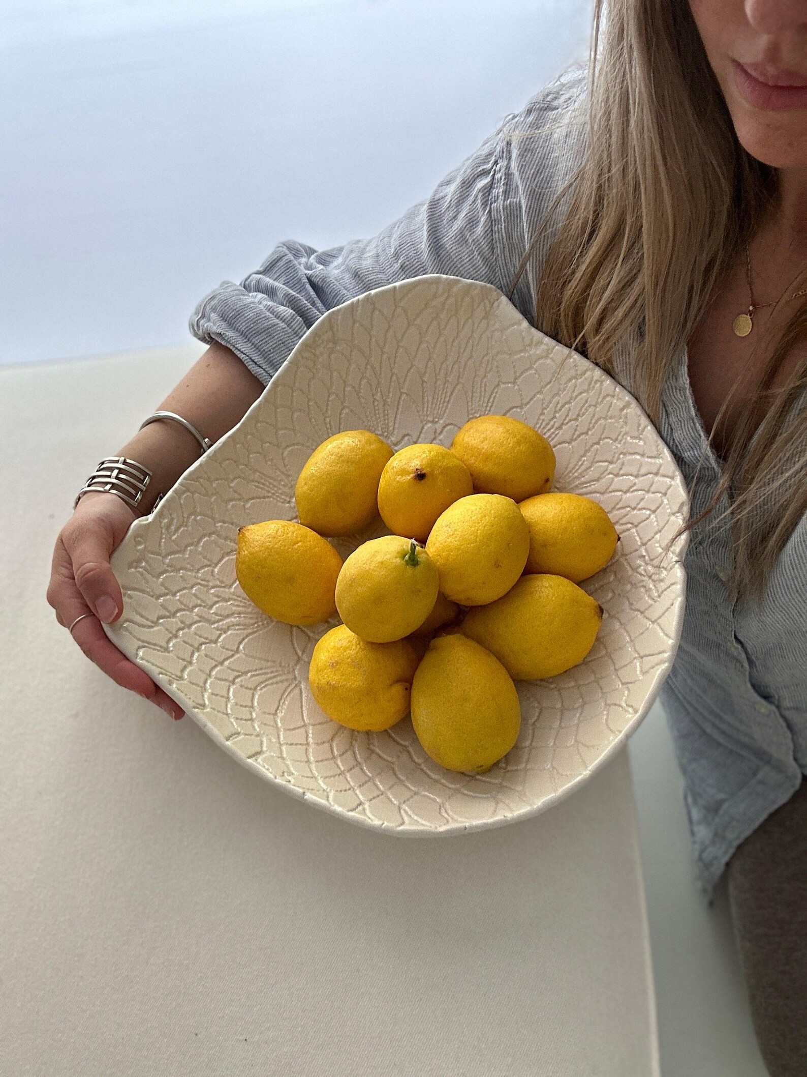 Handmade Ceramic Serving Bowl Large Handcrafted Pottery Bowls Artisanal ...