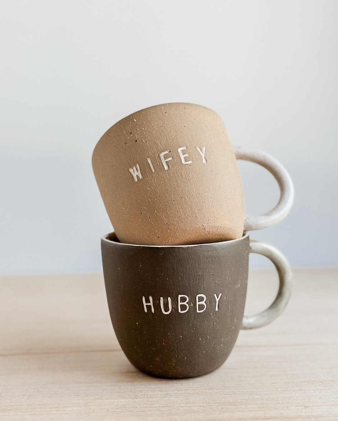 Handmade Hubby and Wife Mugs His and Hers Mugs His and His Mugs Her and ...