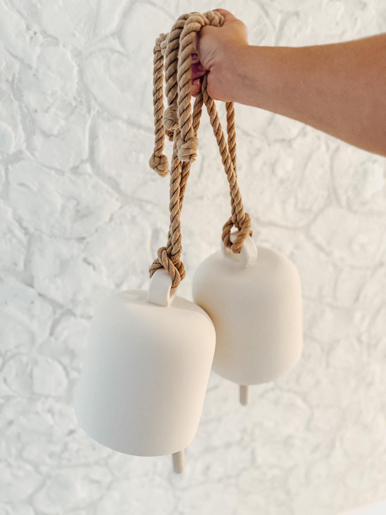 Large Ceramic Bell Wall Decor Designer Pottery Art Neutral Hanging Wall ...
