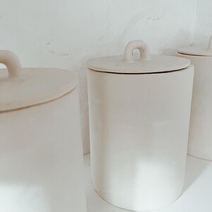 Handmade Stoneware Canisters Customizable Canister Food Crock Open ...