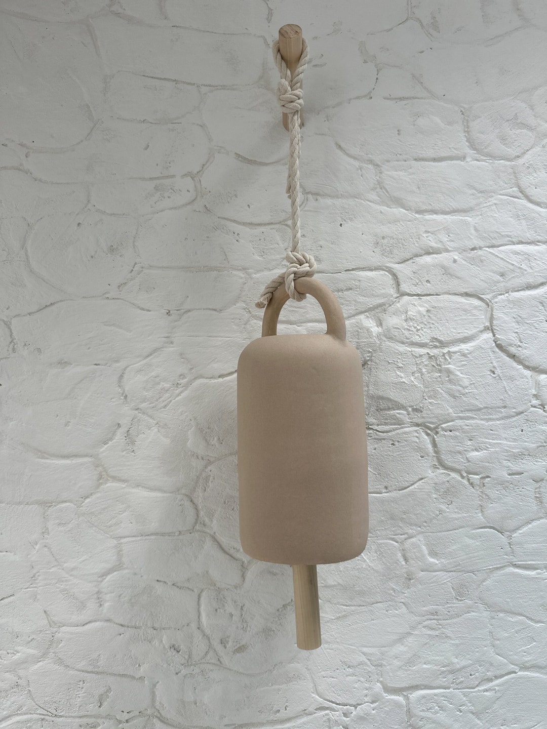 Long Ceramic Bell XL Hand Ceramic Bell Huge Pottery Bell Big Bell Chime ...