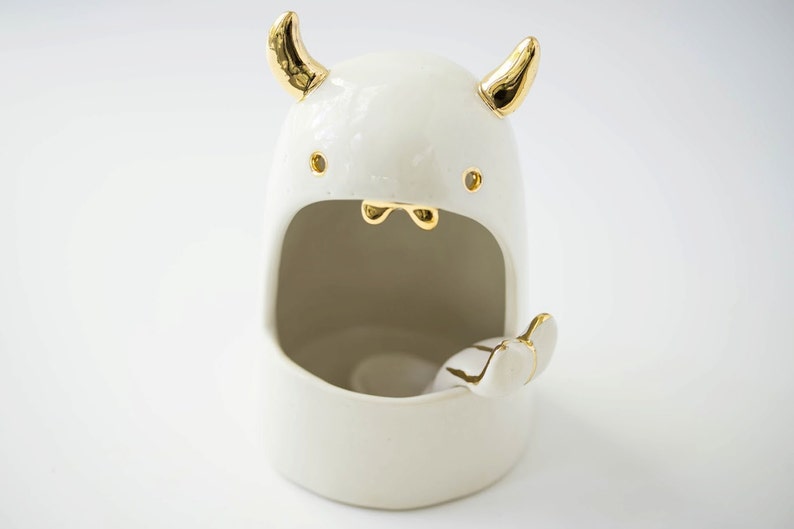 Lil Devil Salt Monster Ceramic Salt Cellar Sculpture Larger - Etsy
