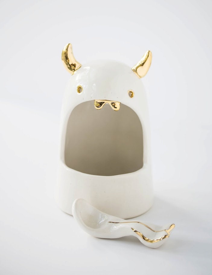 Lil Devil Salt Monster Ceramic Salt Cellar Sculpture Larger - Etsy