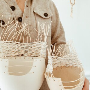 Woven Pottery Art Vessel Weaving Ceramic Art Organic Decor Wabi Sabi ...