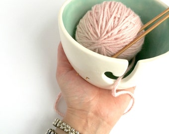 Petite Yarn Bowl Personalize with color Perfect Yarn Keeper Chic Small ...