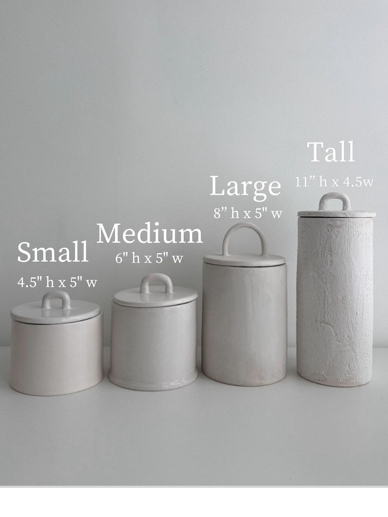 Handmade Stoneware Canisters Customizable Canister Food Crock Open ...
