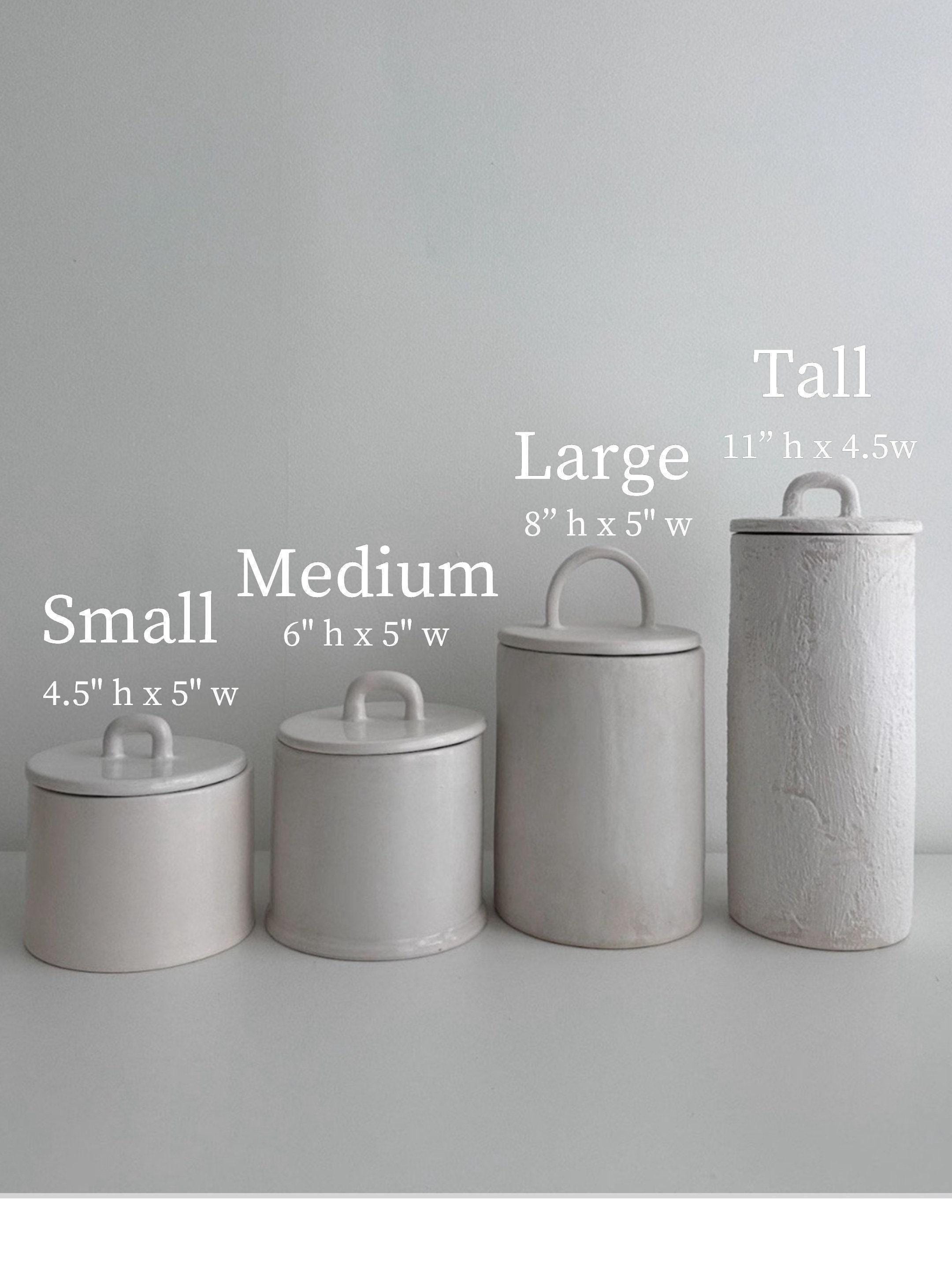 Handmade Stoneware Canisters Customizable Canister Food Crock Open ...