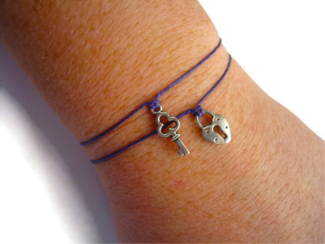 Lock and Key Friendship Couples Wish Bracelets - Etsy
