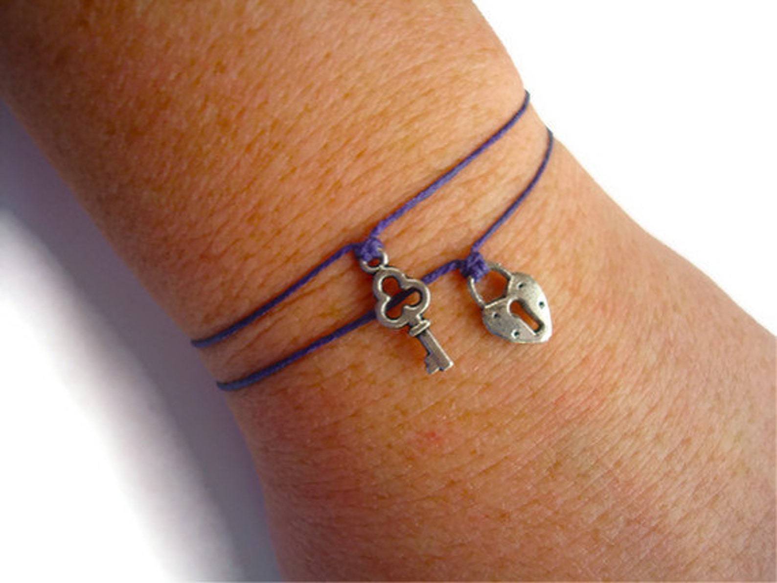 Lock and Key Friendship Couples Wish Bracelets - Etsy