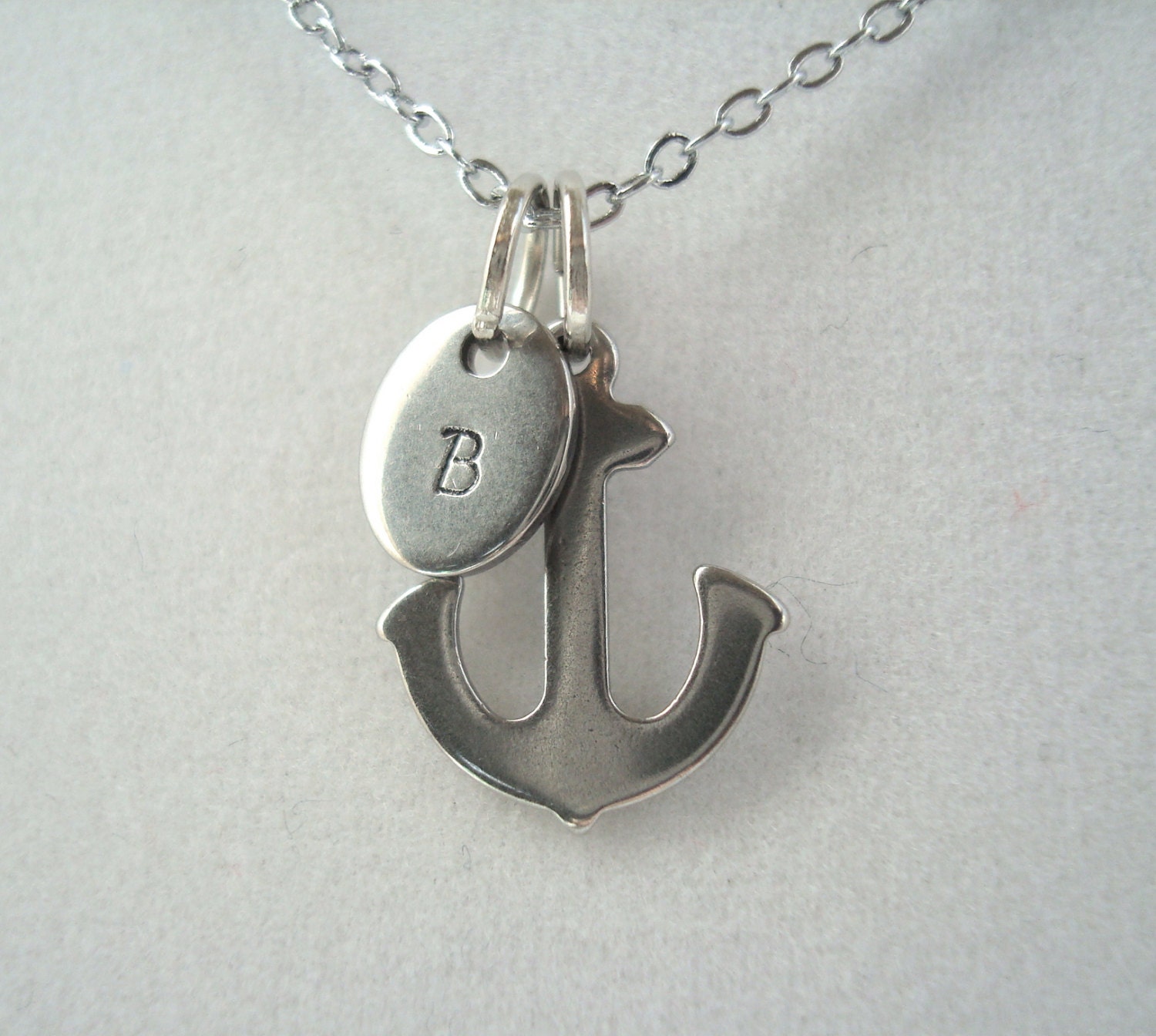 Personalized Anchor Necklace - Etsy