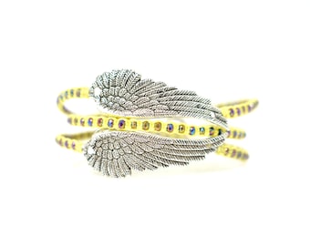 Turquoise Double Angel Wing Wrap Bracelet - Etsy