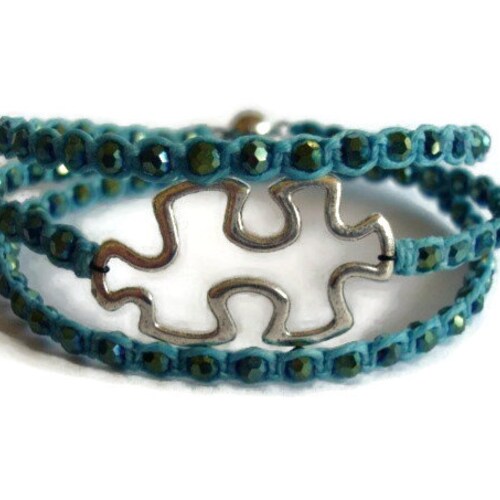Puzzle Piece Bracelet Autism Awareness Bracelet Autism | Etsy