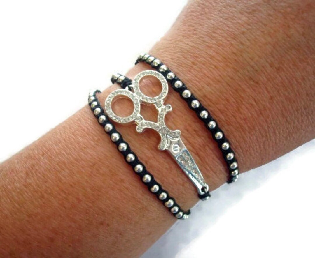 Scissor Wrap Bracelet, Shears Bracelet, Hairdresser Jewelry ...
