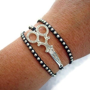 Scissor Bracelet, Shears Bracelet, Hairdresser Jewelry, Hairstylist ...