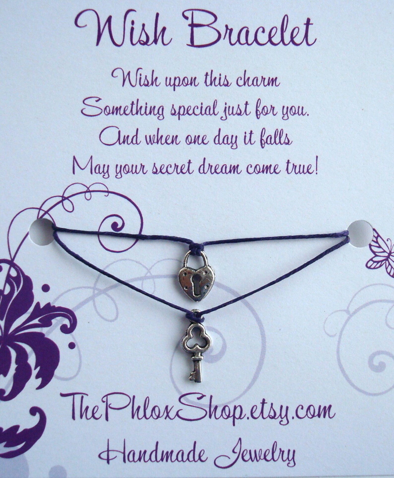 Lock and Key Friendship Couples Wish Bracelets - Etsy