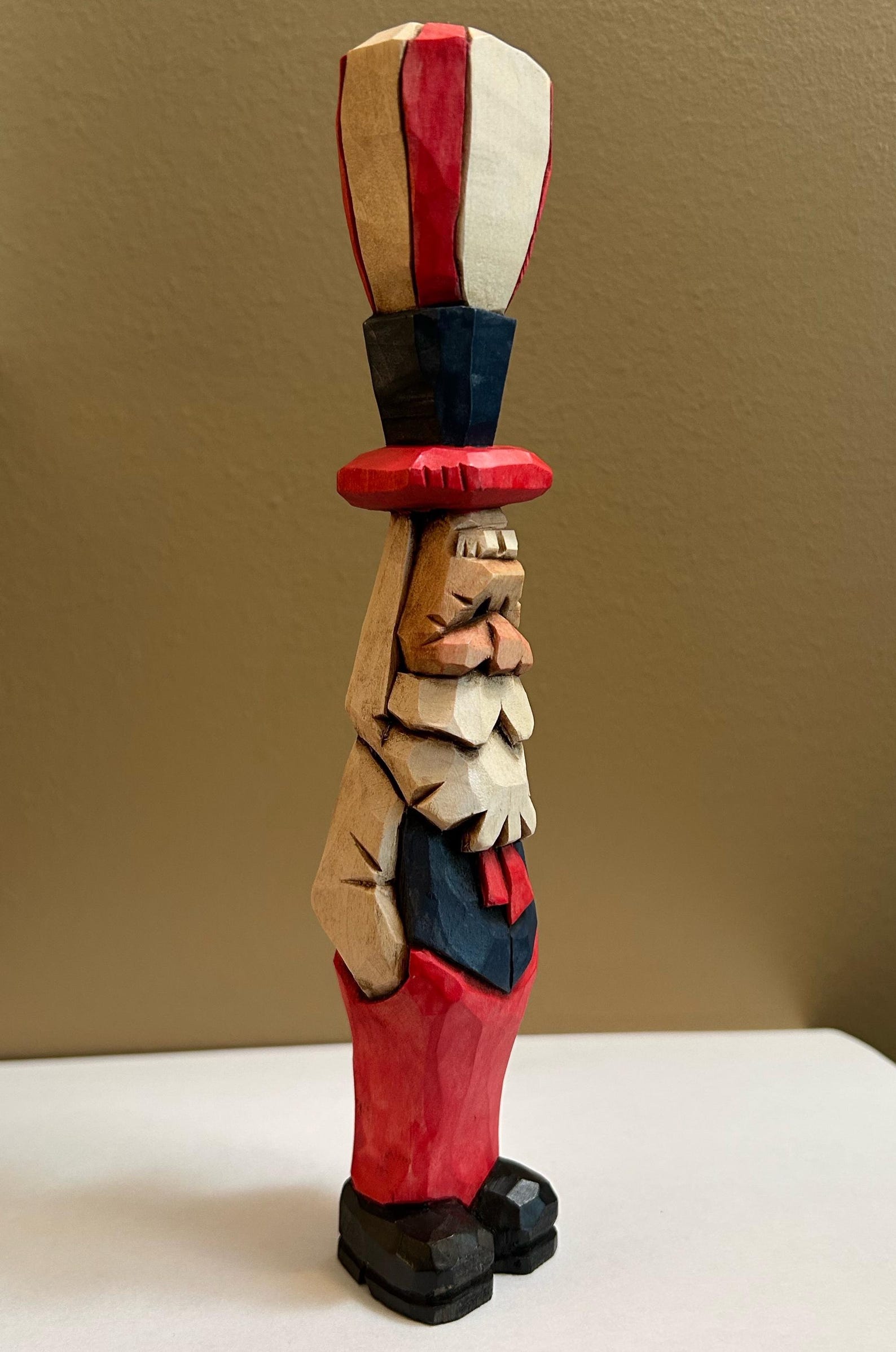 Hand Carved Uncle Sam - Etsy