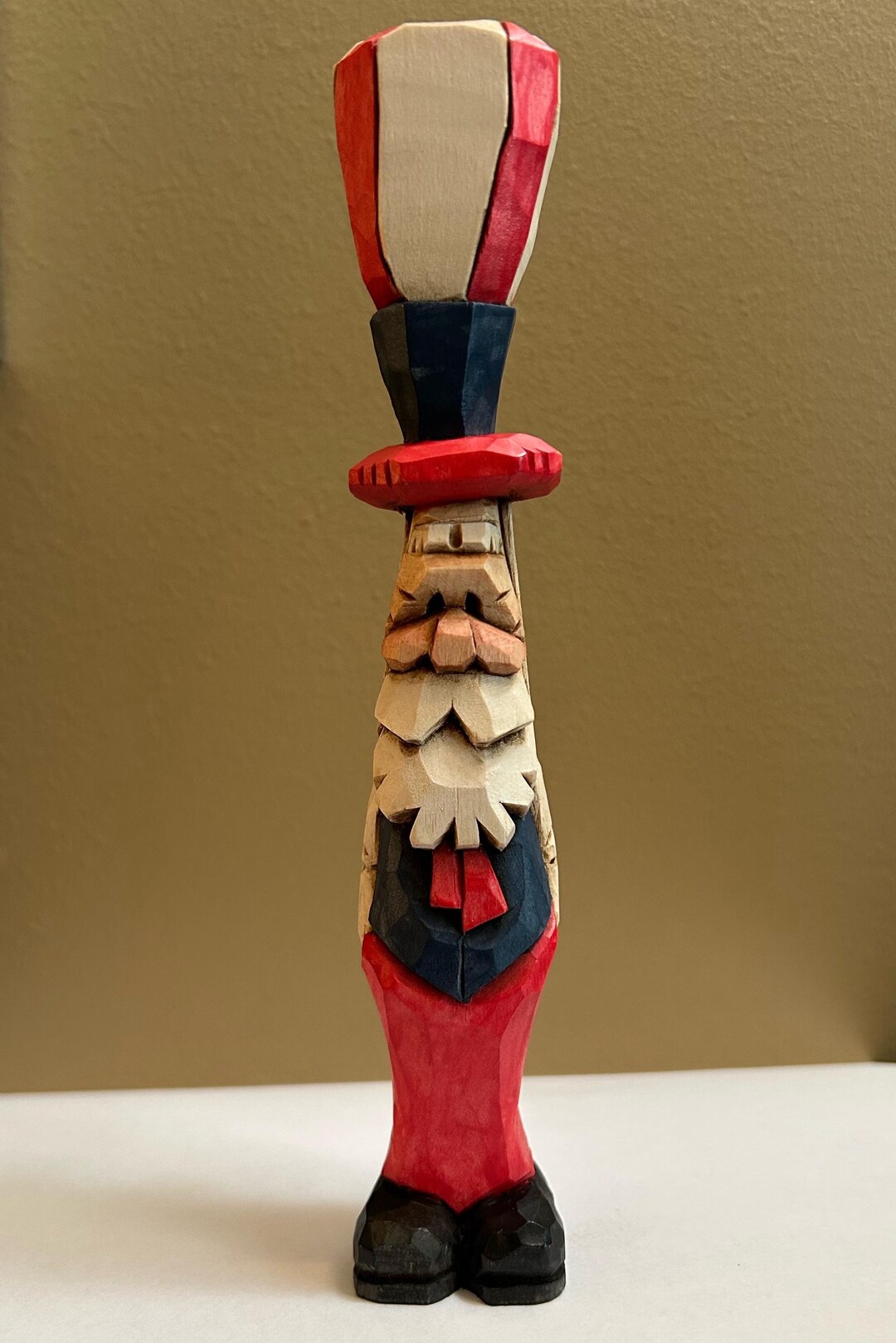 Hand Carved Uncle Sam - Etsy