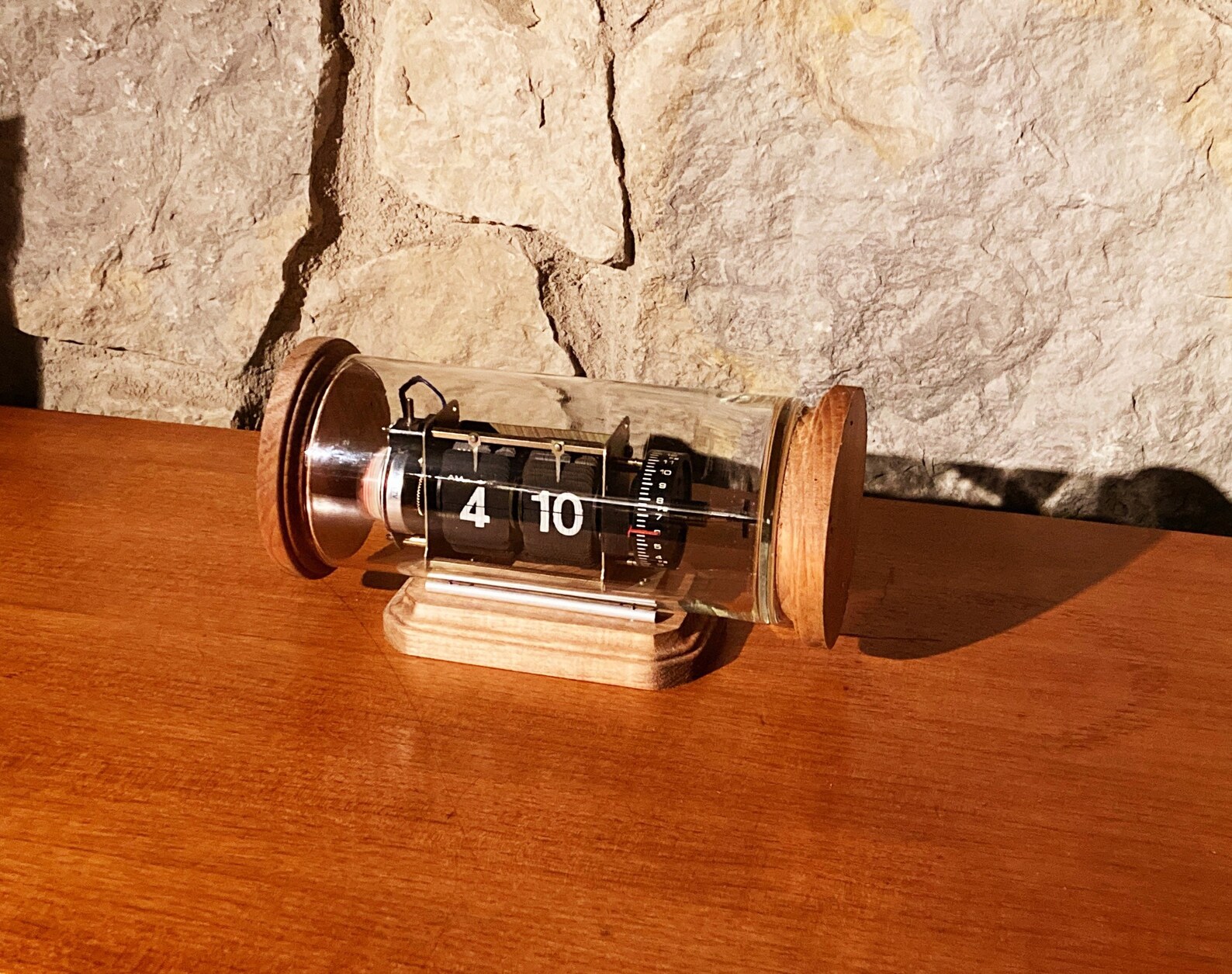 Vintage Digital Flip Clock in Glass Case - Etsy