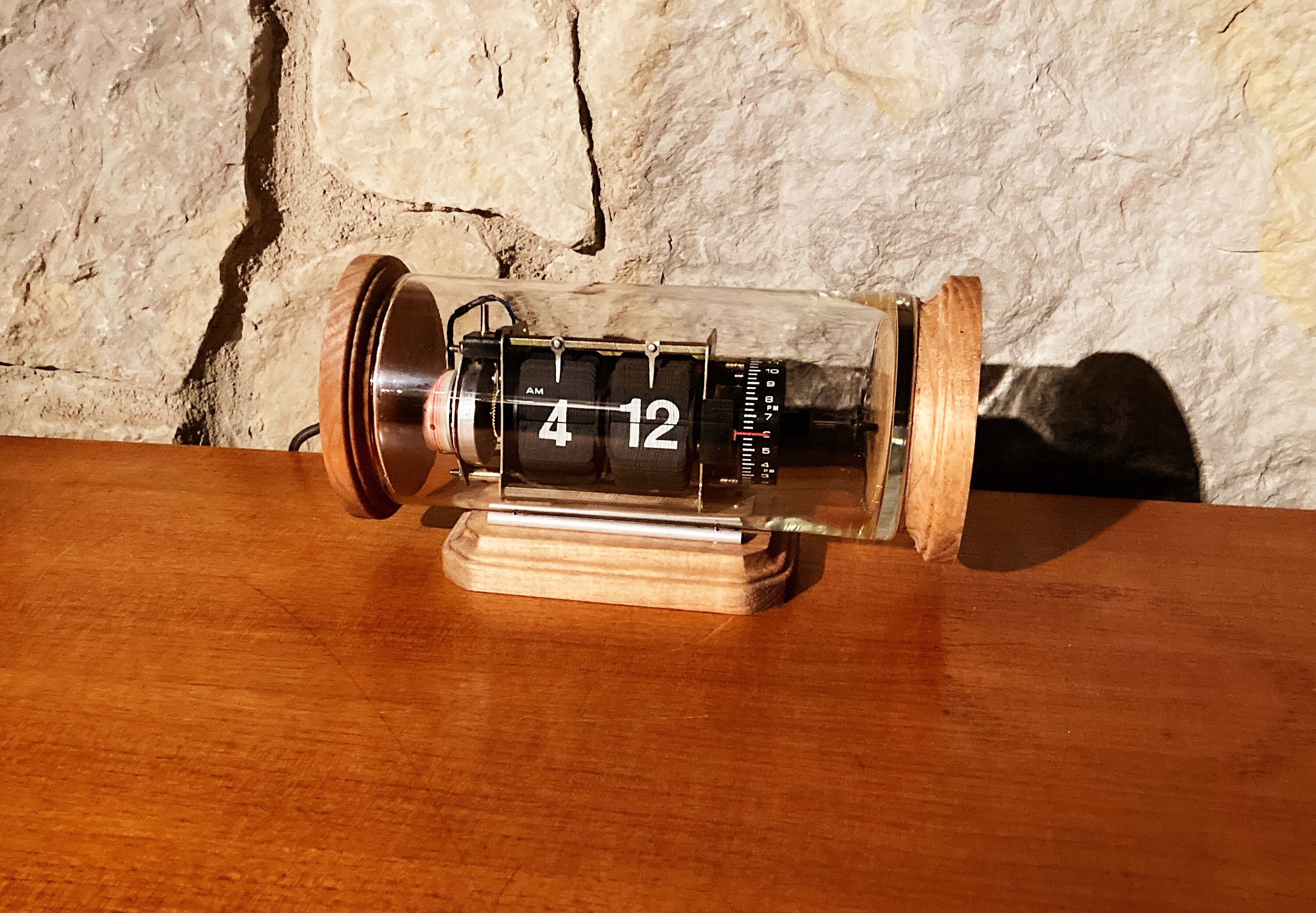 Vintage Digital Flip Clock in Glass Case - Etsy