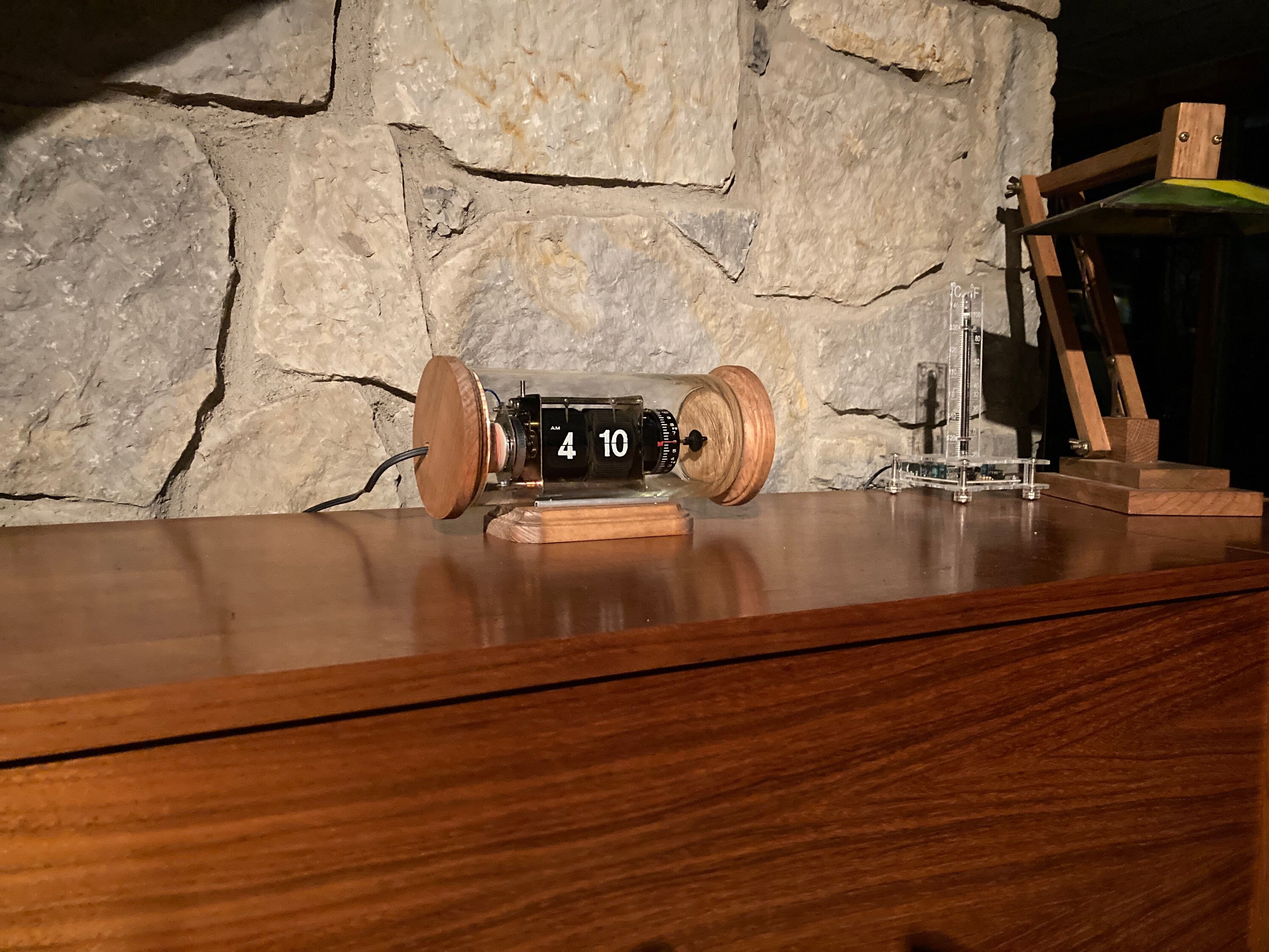 Vintage Digital Flip Clock in Glass Case - Etsy