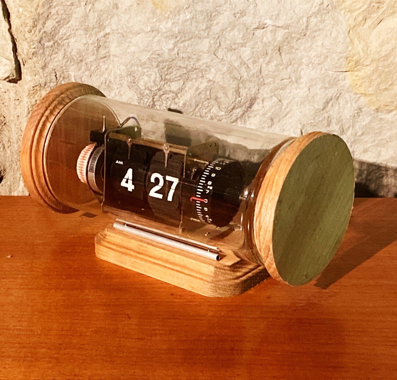 Vintage Digital Flip Clock in Glass Case - Etsy